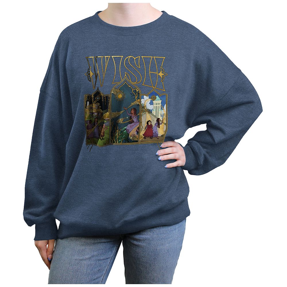 Disney's Wish Scenes-Stained Glass Juniors' Graphic Fleece