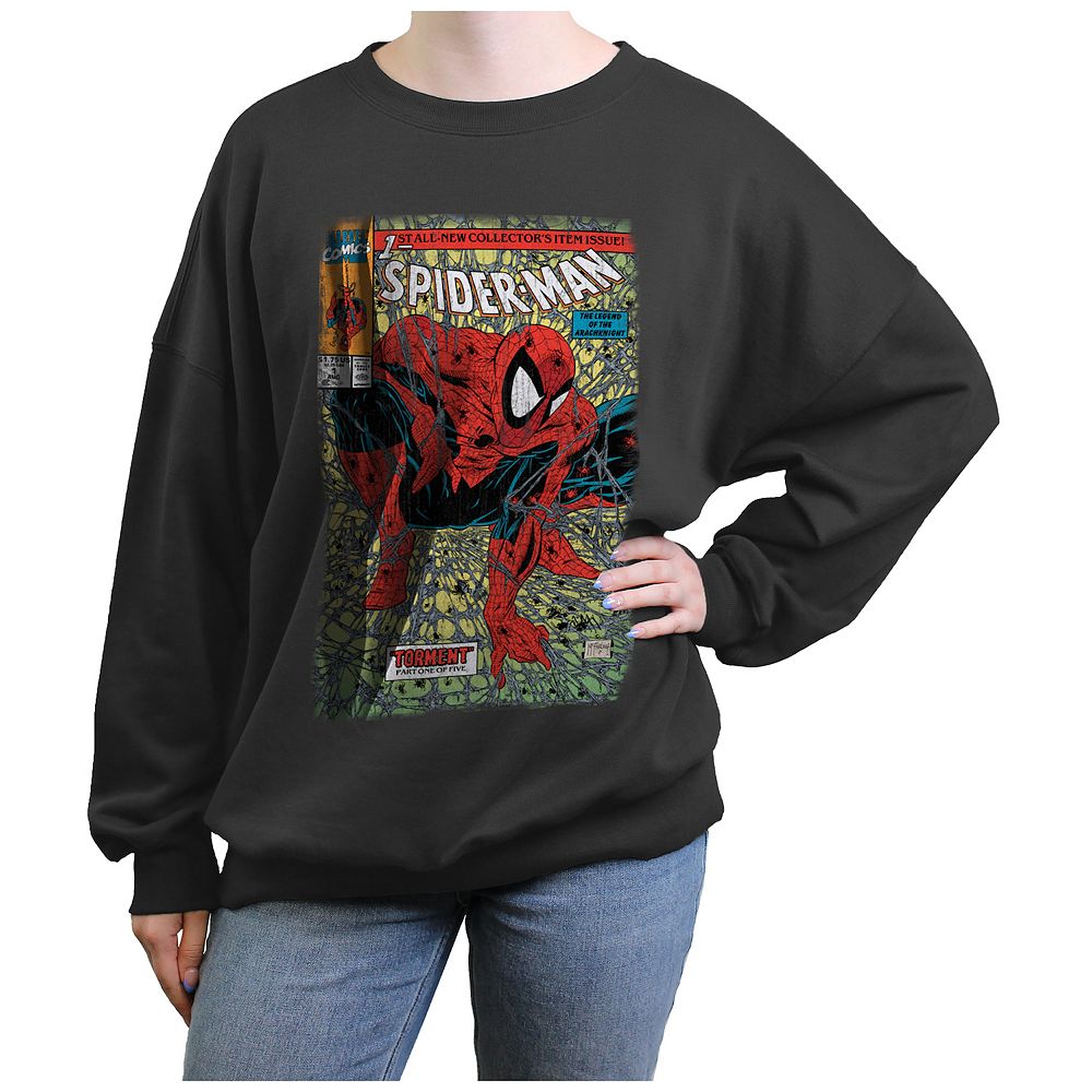 Juniors' Spider-Man Torment Comic Cover Graphic Fleece