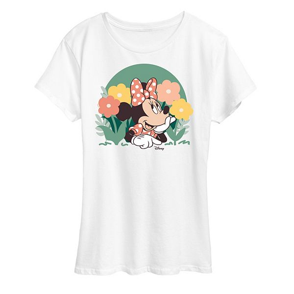 Disney's Minnie Mouse Women's Flowers Graphic Tee