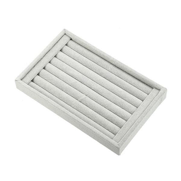 Velvet 7 Slots Jewelry Trays Stackable Tray For Rings Earrings Studs