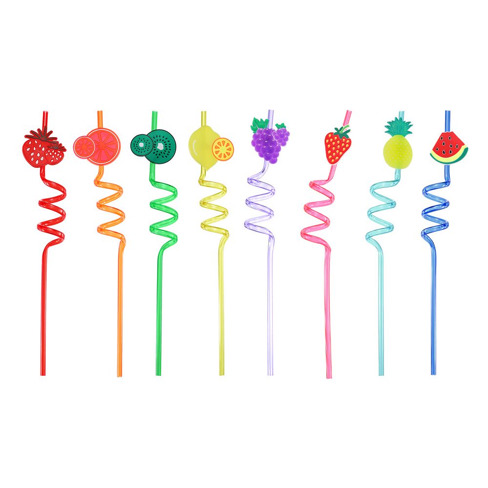 16pcs Silly Straws, Crazy Straws For Gift Christmas, Mixed Color