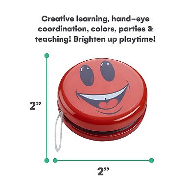 Metal Smile Face Yo Yo for Kids Party Favors, Fun Toy, Prize, Pinata ...