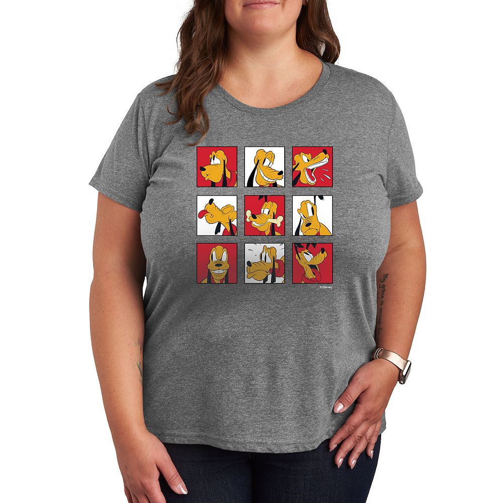 Disney's Pluto Plus Grid Graphic Tee