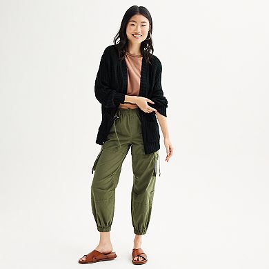 Juniors' SO® High Rise Strap Cargo Joggers