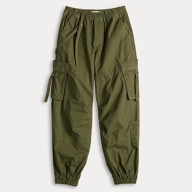 Juniors' SO® High Rise Strap Cargo Joggers