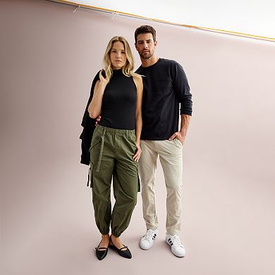 Juniors' SO® High Rise Strap Cargo Joggers