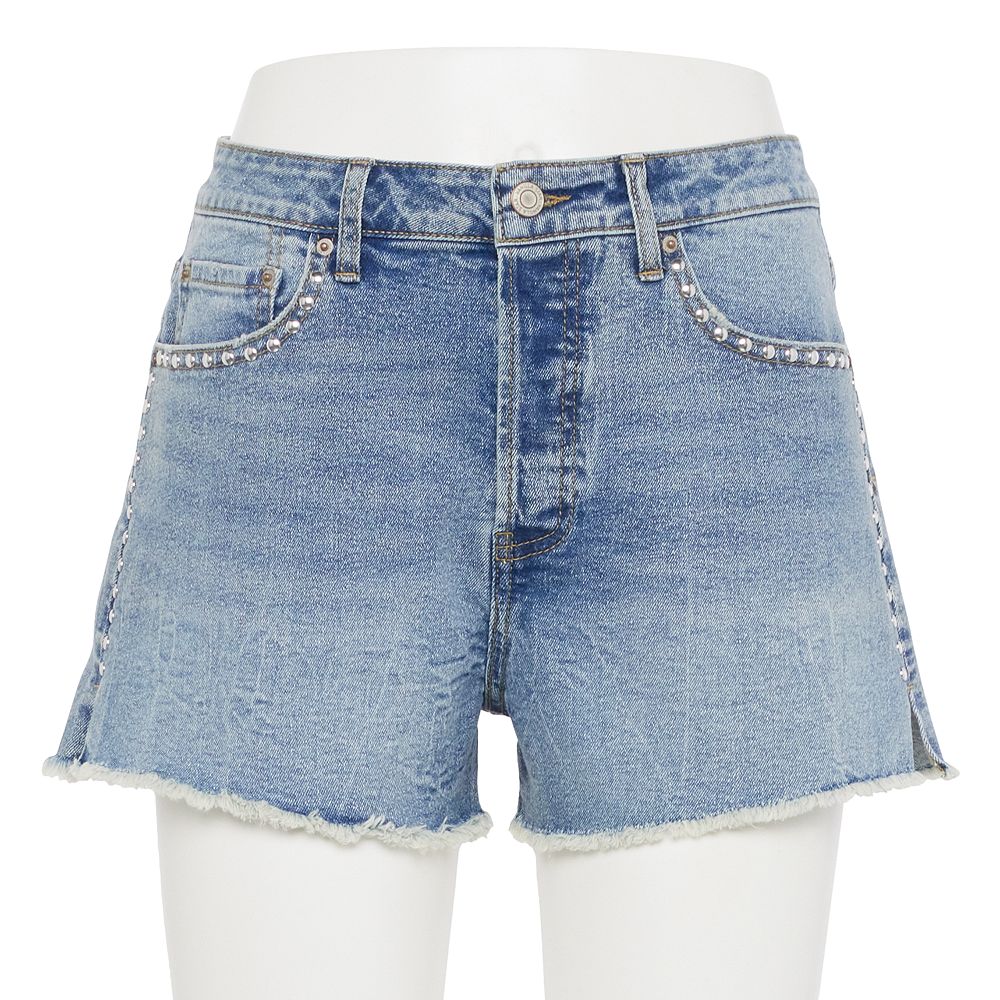 Juniors' Vanilla Star Studded Jean Shorts