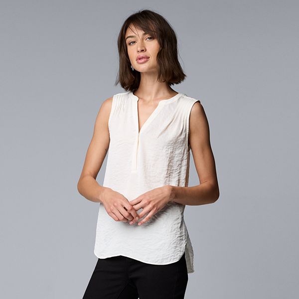 Women's Simply Vera Vera Wang Pintuck Shell Top