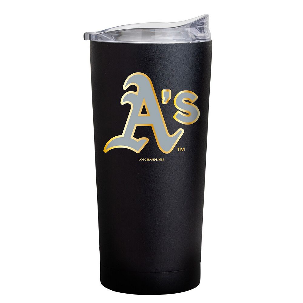 Oakland Athletics Black Foil 20oz. Powder Coat Tumbler