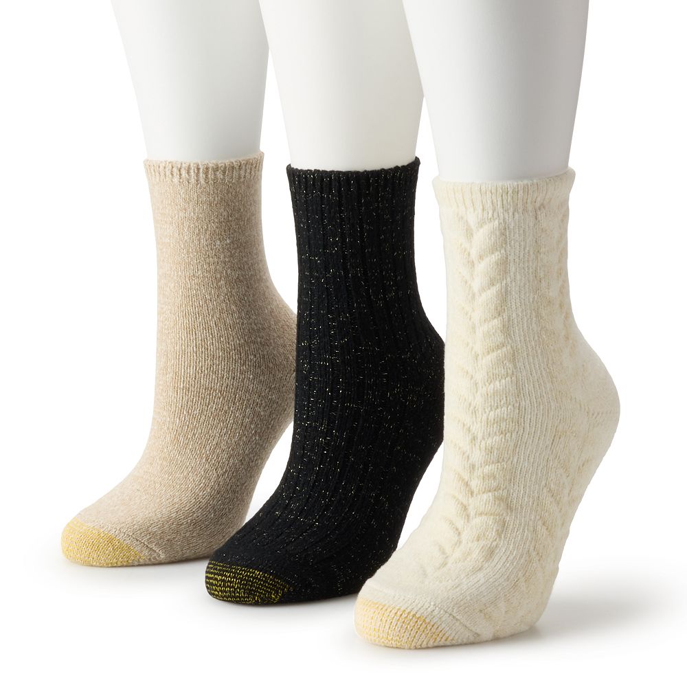 Women's GOLDTOE ® 3-pack Cable Crew Socks Set