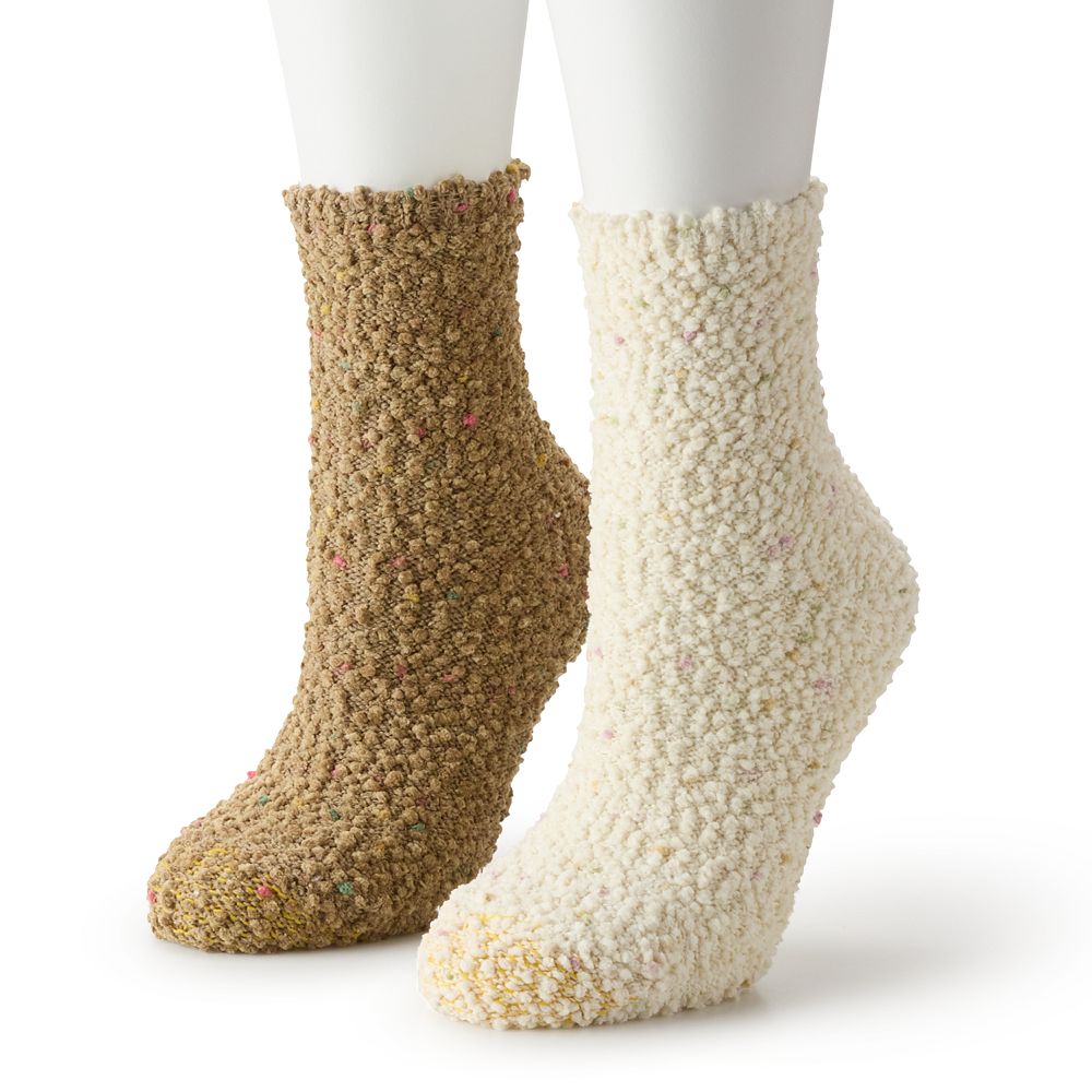 Women's GOLDTOE® 2-Pack Popcorn Crew Socks