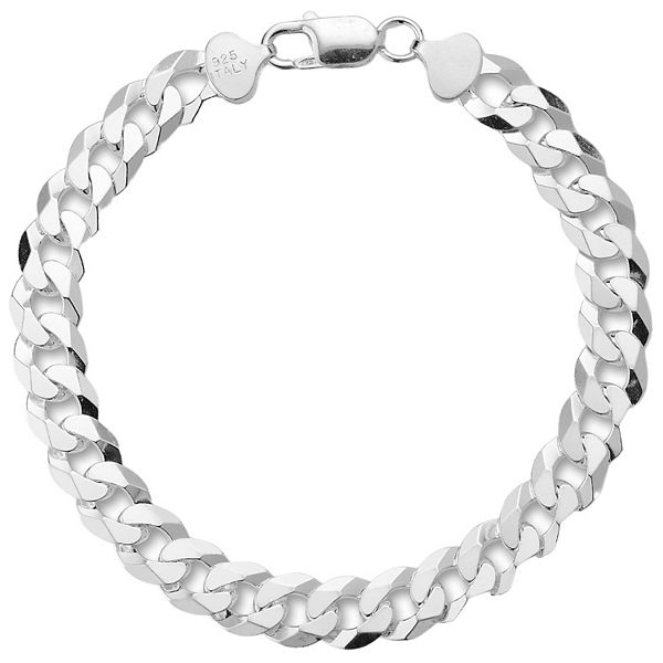 Menster Sterling Silver 9 mm Curb Bracelet