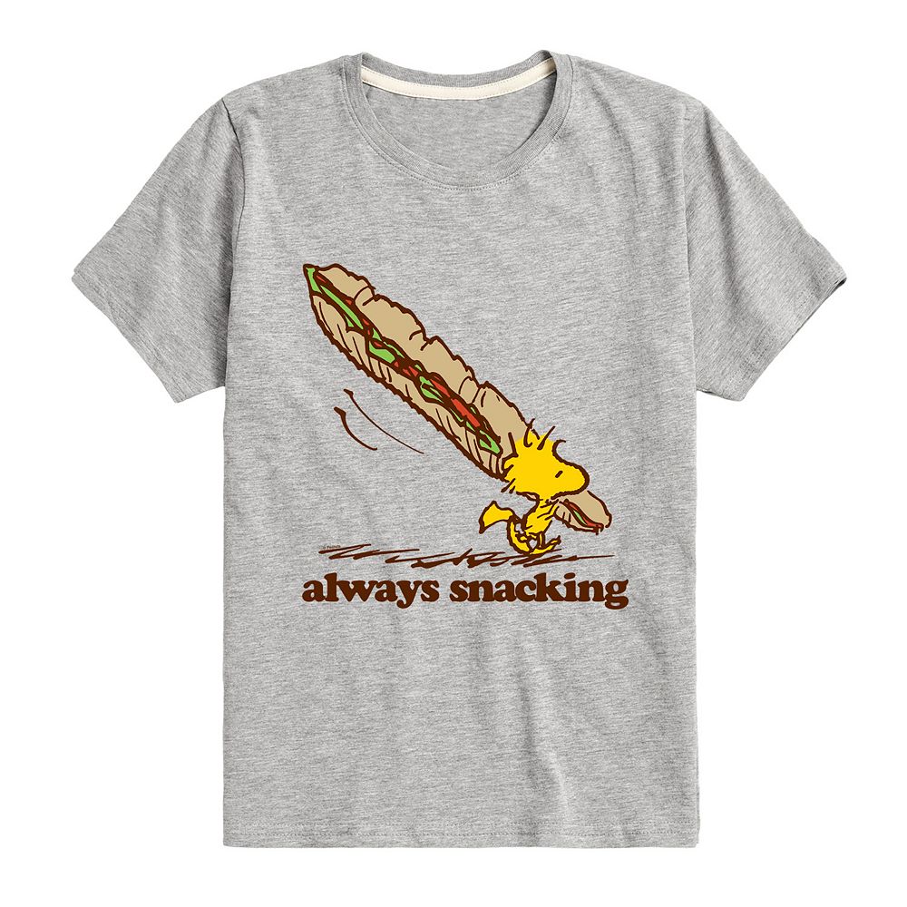 Boys 8-20 Peanuts Woodstock Always Snacking Graphic Tee