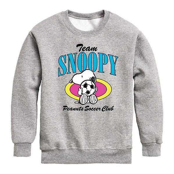 Boys 8-20 Peanuts Team Snoopy Soccer Crew Fleece Sweatshirt