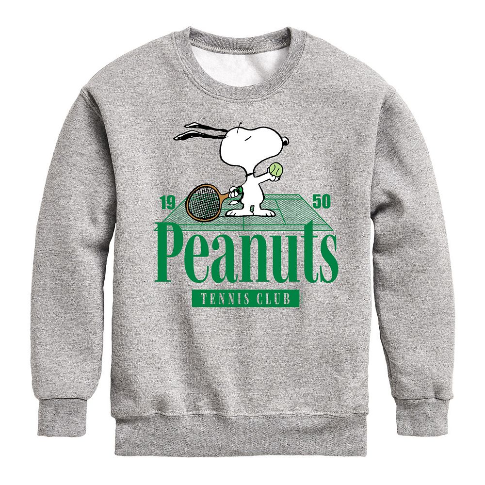 Boys 8-20 Peanuts Tennis Club Crew Fleece Sweatshirt
