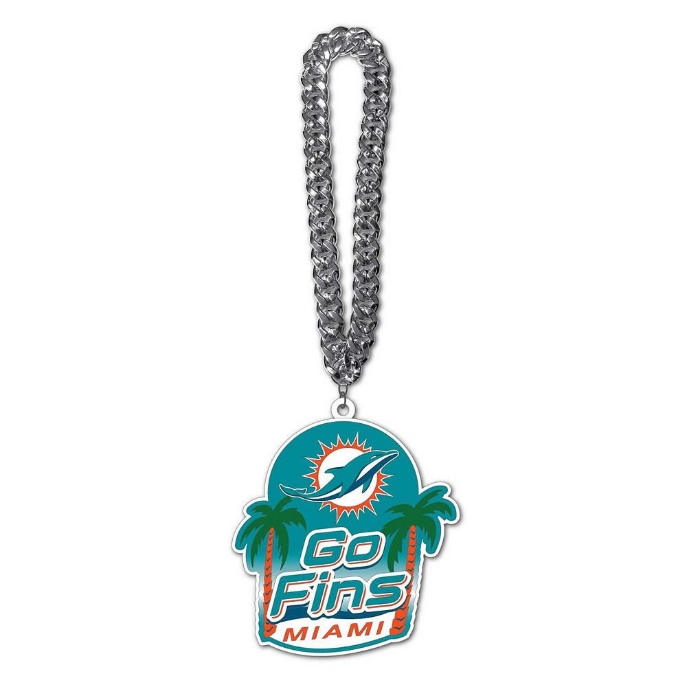 MOJO Miami Dolphins Slogan Fan Chain Necklace