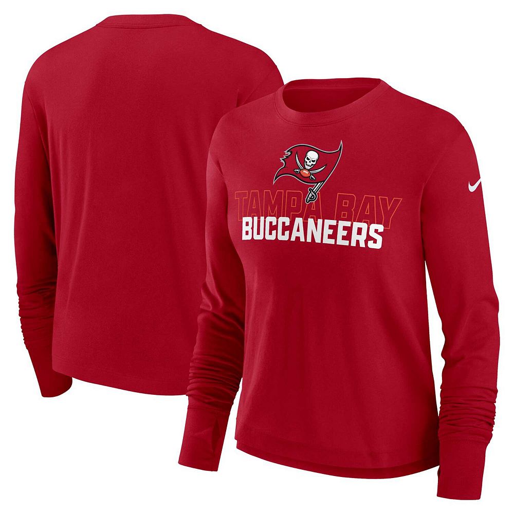 Women's Nike Red Tampa Bay Buccaneers Modest Crop Performance Long ...