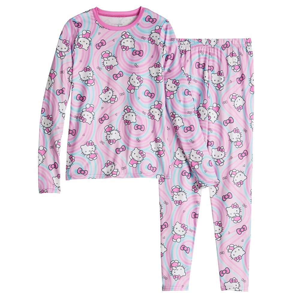 Girls 4-12 Cuddl Duds® Hello Kitty Stretch 2-Piece Base Layer Set