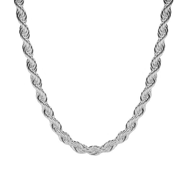Emberly Silver Tone Twisted Chain Necklace