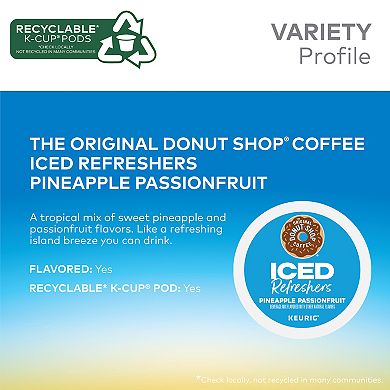 The Original Donut Shop® Coffee Iced Refreshers Pineapple Passionfruit ...