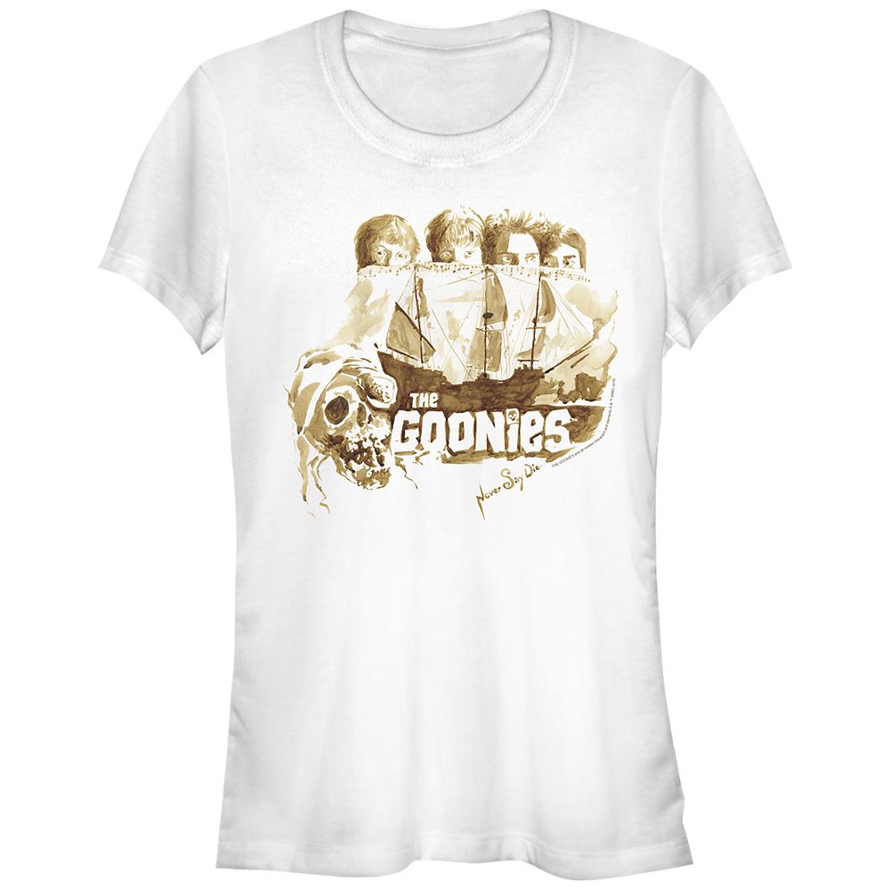 Juniors' The Goonies Watercolors Poster Graphic Tee