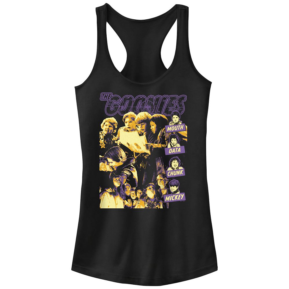 Juniors' The Goonies Squad Members Racerback Graphic Tank Top