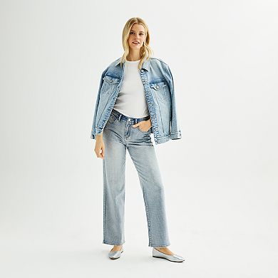 Juniors' Project Indigo Rhinestone Straight Leg Jeans