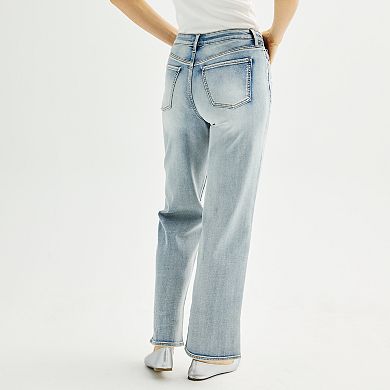 Juniors' Project Indigo Rhinestone Straight Leg Jeans