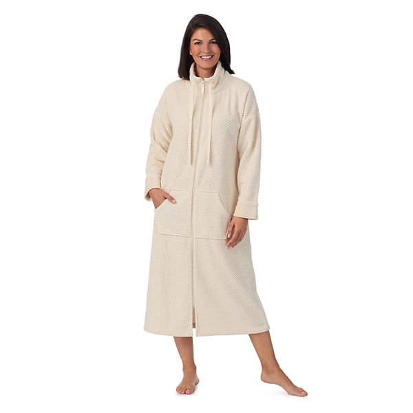 Women's Stan Herman Dimple Plush Zip Robe