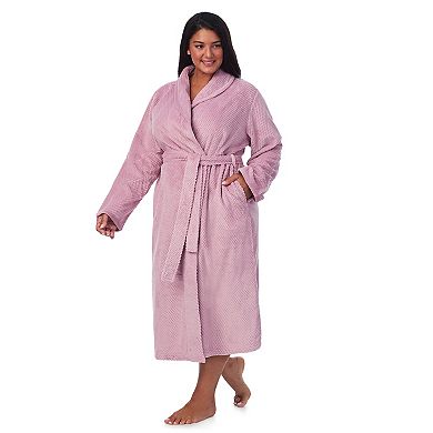 Plus Size Stan Herman Dimple Plush Wrap Robe