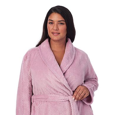Plus Size Stan Herman Dimple Plush Wrap Robe