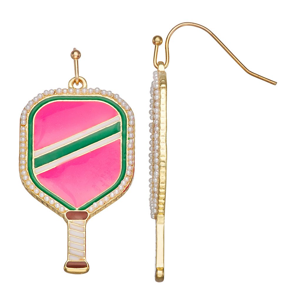 Celebrate Together™ Gold Tone Pickleball Paddle Earrings