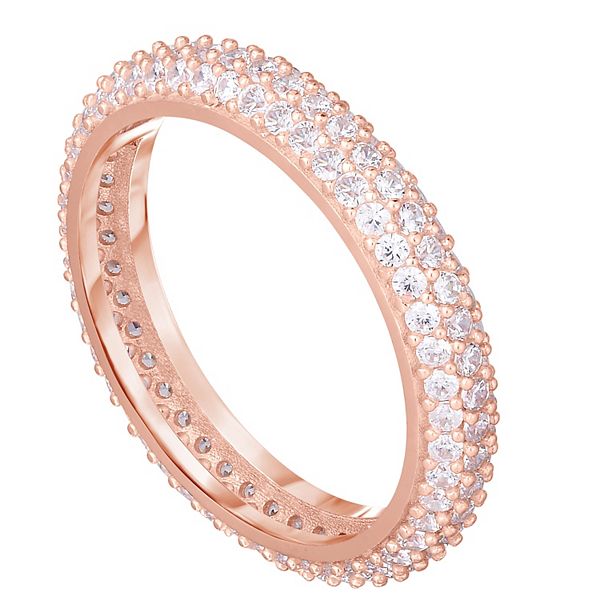 Sunkissed Sterling Cubic Zirconia Pave Ring