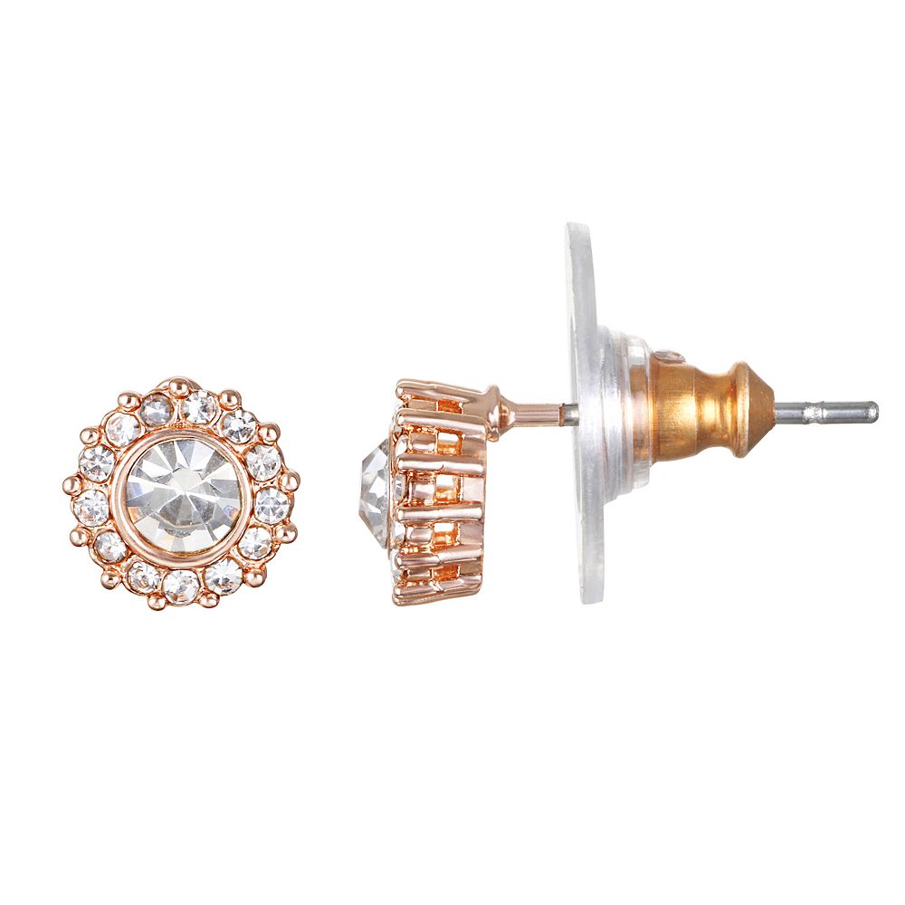 Emberly Rose Gold Tone Small Burst Stud Earrings