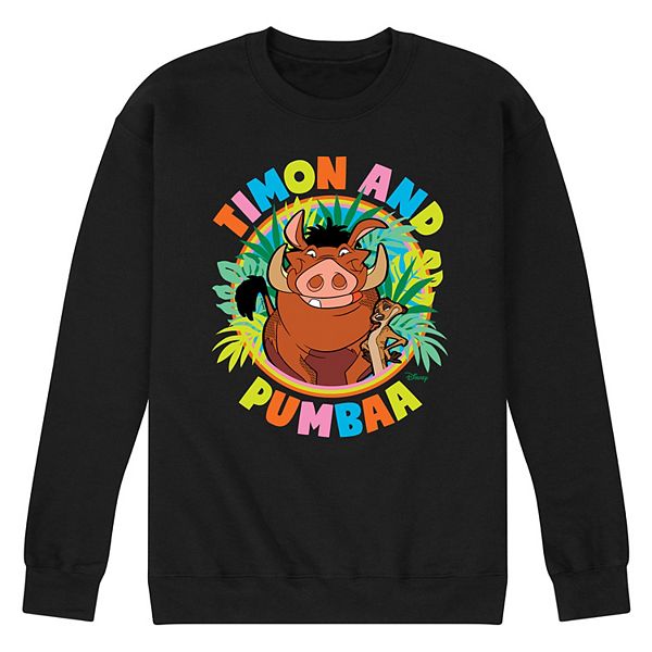 Disney's The Lion King Timon & Pumbaa Men's Fleece Sweatshirt