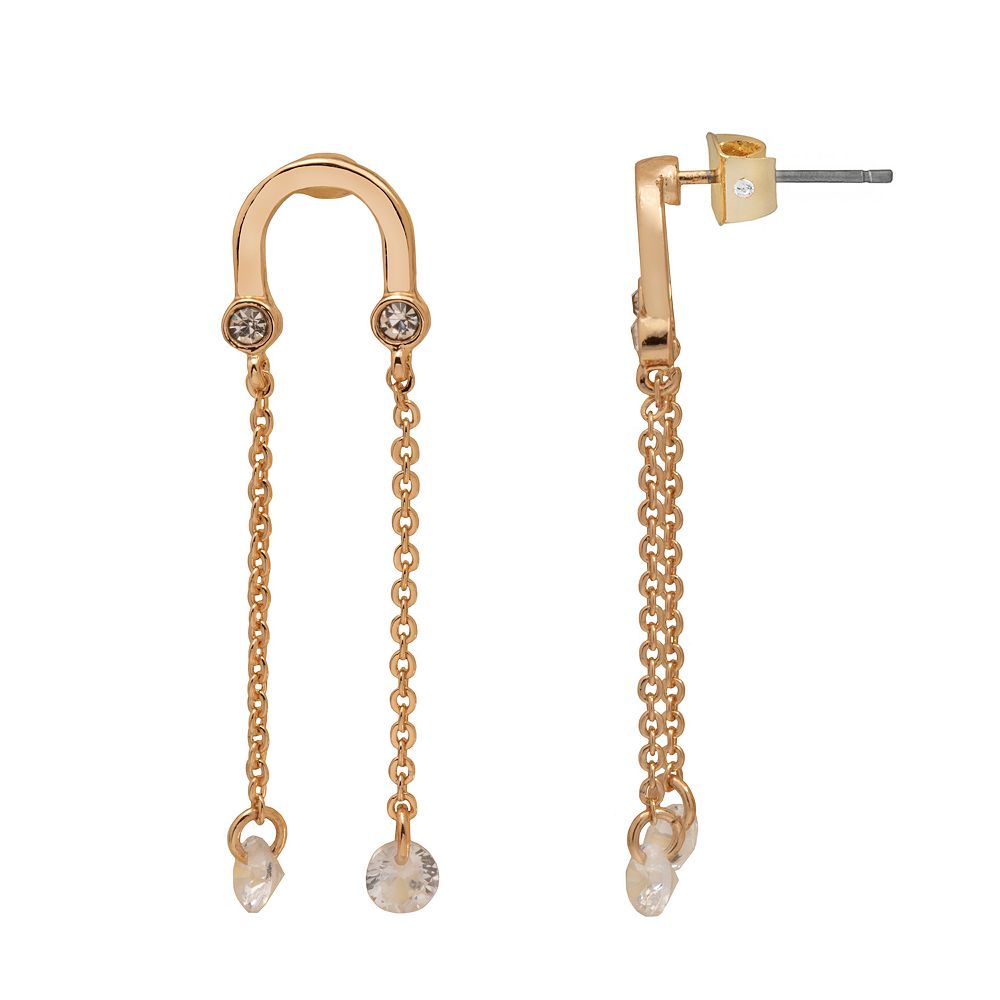 LC Lauren Conrad Arched Dangle Earrings