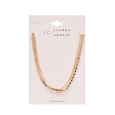 LC Lauren Conrad 3 Row Chain Necklace