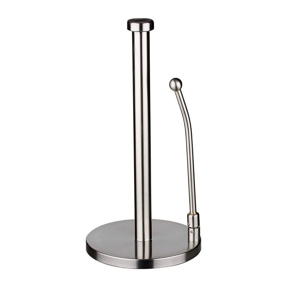Stainless Steel Paper Towel Holder Adjustable Spring Arm & Weighted ...