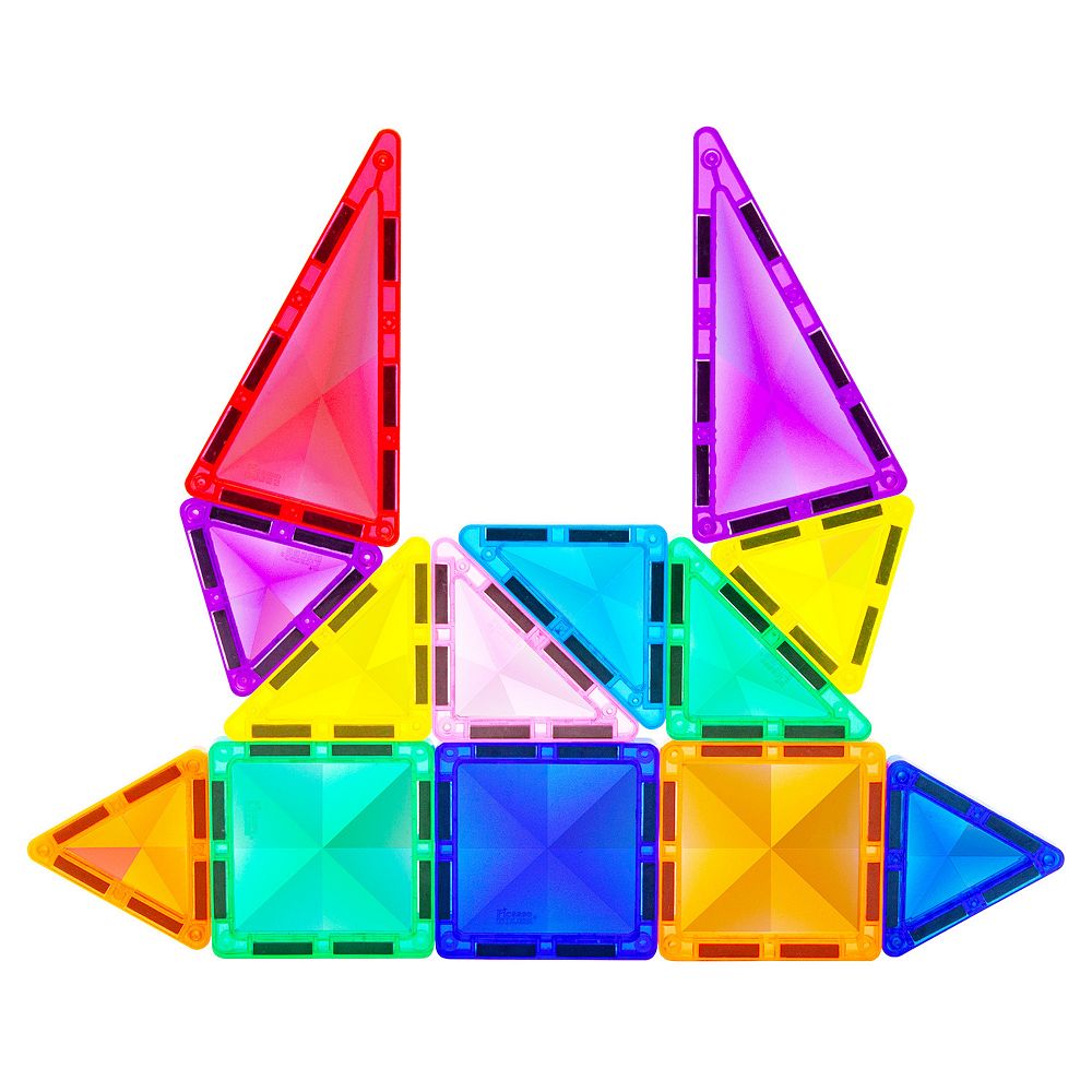 PICASSO-TILES 13pc Travel Size Magnetic Tiles, Magnetic Building Blocks ...