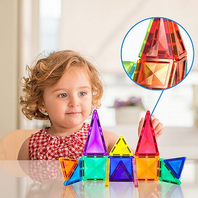 PICASSO-TILES 13pc Travel Size Magnetic Tiles, Magnetic Building Blocks ...