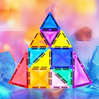 PICASSO-TILES 13pc Travel Size Magnetic Tiles, Magnetic Building Blocks ...