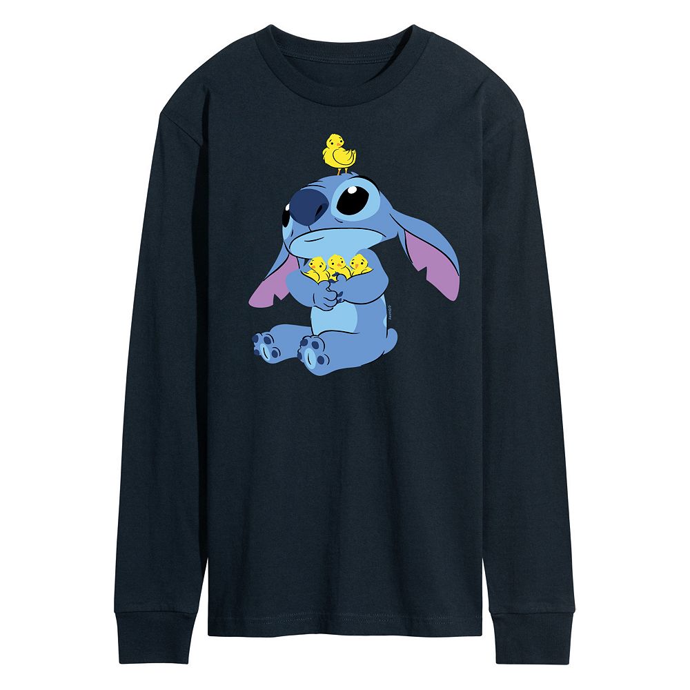 Disney's Lilo & Stitch Men's Stitch & Chicks Long Sleeve Graphic Tee