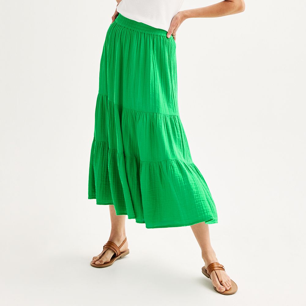 Women's Sonoma Goods For Life® Tiered Long Midi Skirt