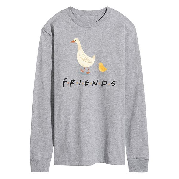 Men's Friends Goose Chicken Long Sleeve Graphic Tee