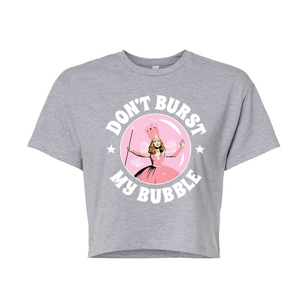 Juniors' Wizard Of Oz Don't Burst My Bubble Cropped Tee