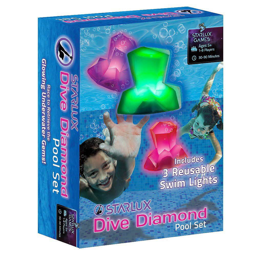 Starlux Games Dive Diamonds: Light Up Pool Toys & Dive Toys