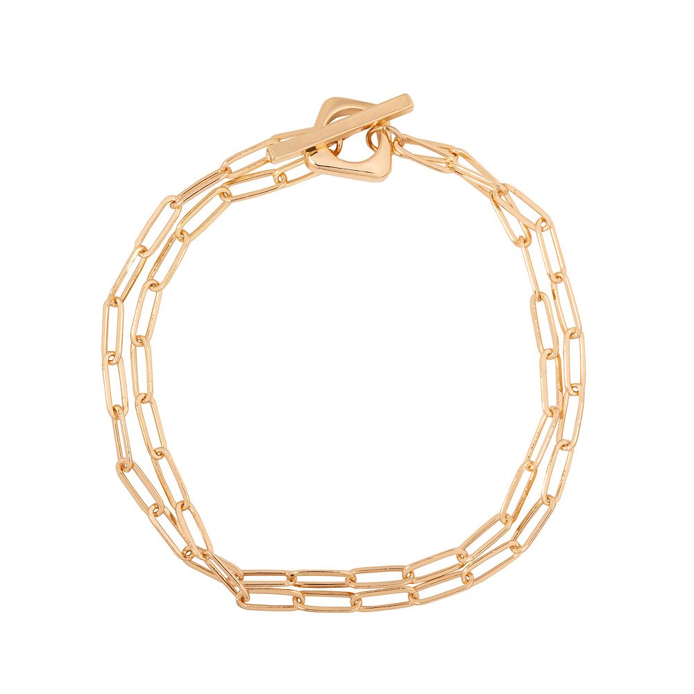 LC Lauren Conrad Gold Tone Chain Link Toggle Bracelet LC Lauren Conrad Gold Tone Chain Link Toggle Bracelet