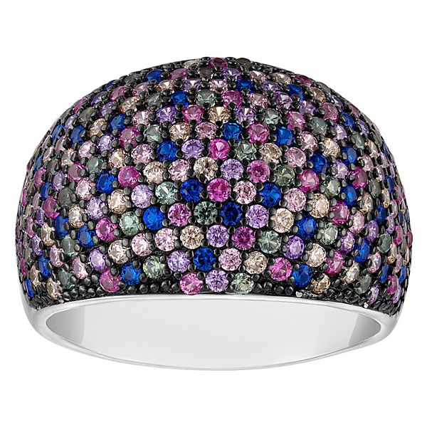 Sterling Silver Multi-Color Spinel Ring