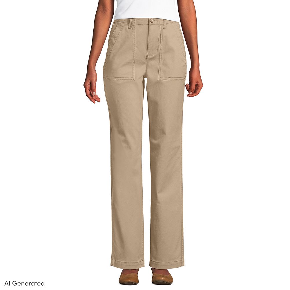 Petite Lands' End High-Rise Chino Utility Pants