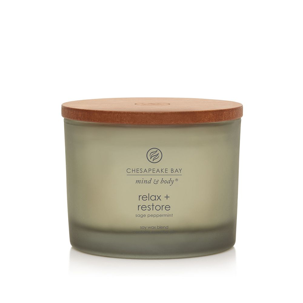 Chesapeake Bay Relax + Restore Sage Peppermint 3-Wick Jar Candle